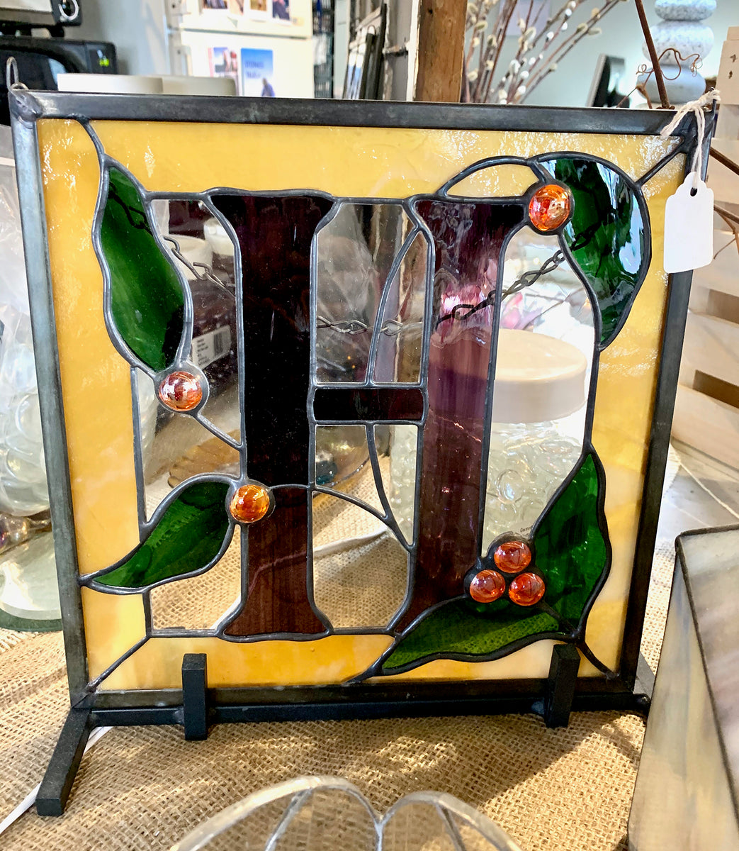 Stained Glass Custom Initials – The Picker Artists Store
